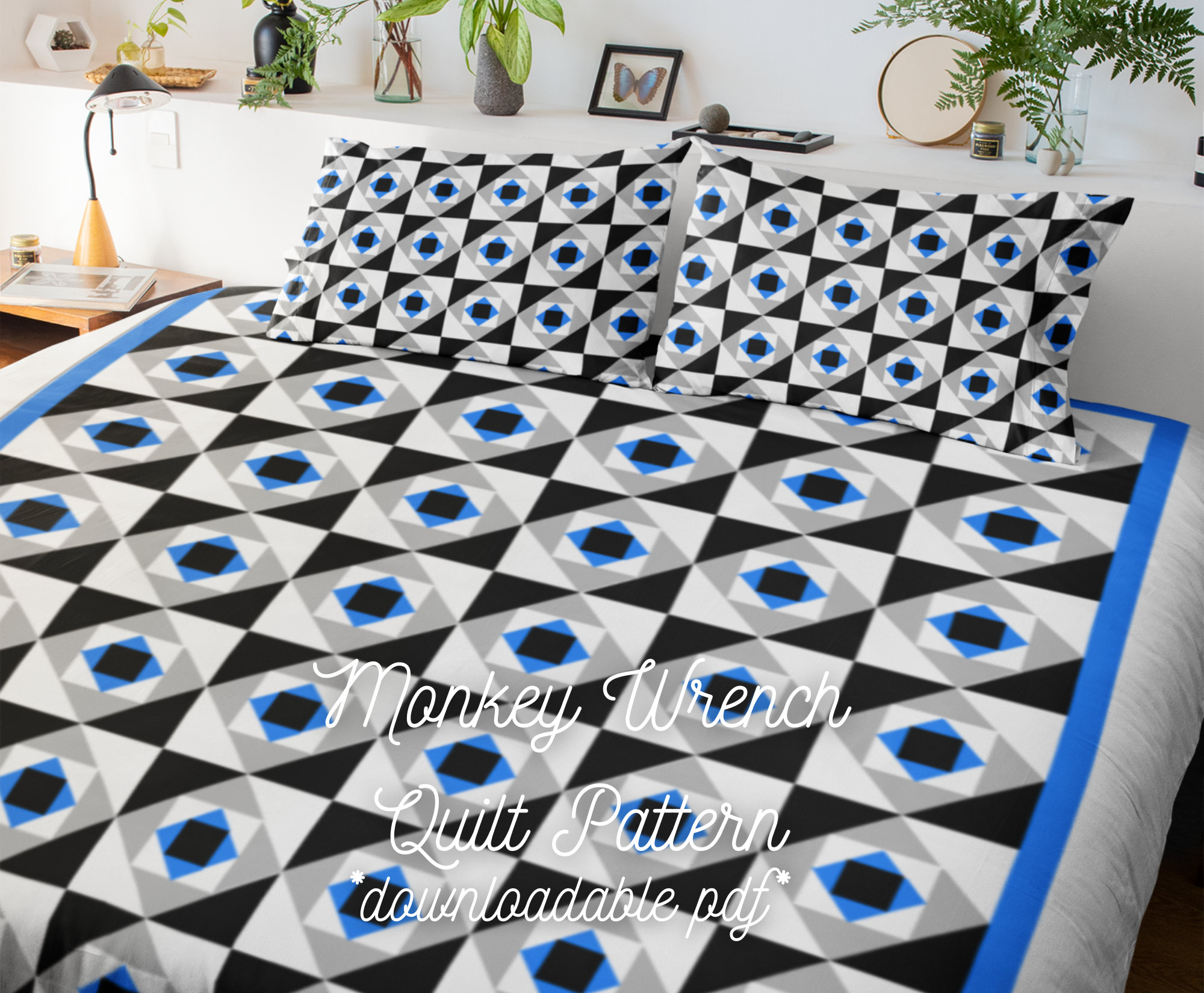 Monkey Wrench Quilt Pattern: DIY Home Decor (PDF Download) - Etsy