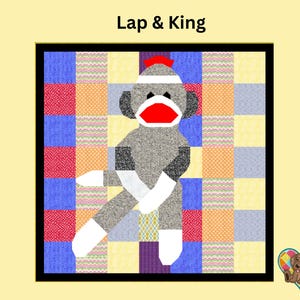 Sock Monkey Quilt Pattern | Downloadable PDF Sock Monkey Quilt Pattern ...