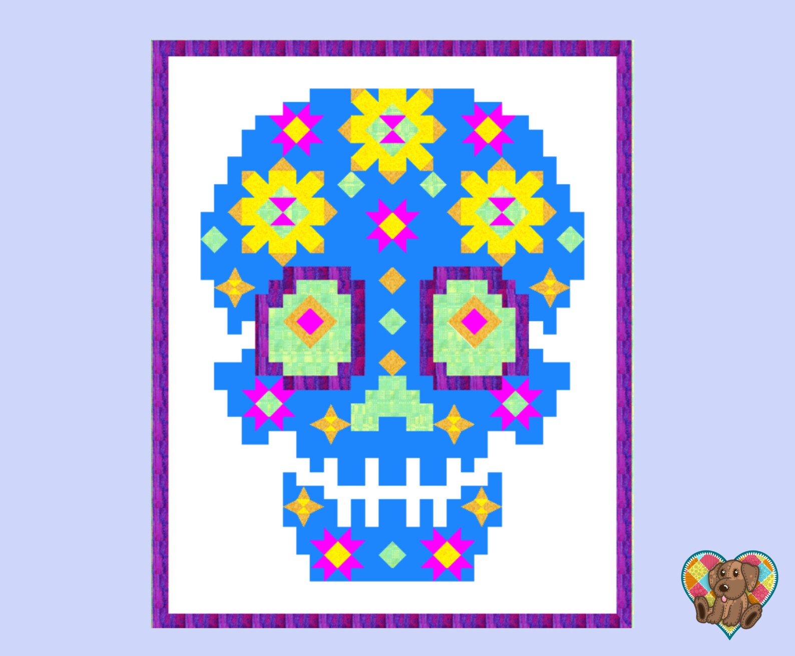 Sugar Skull Quilt Pattern Halloween Quilt Pattern Downloadable PDF ...
