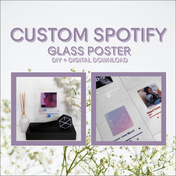 Spotify Custom Song Album Glass Poster DIY DIGITAL DOWNLOAD - Etsy