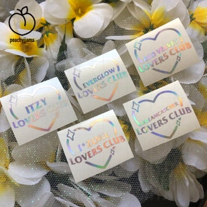 CUSTOM K-POP Lovers Club Heart Holo Decal Lightstick Stickers TXT Stray ...
