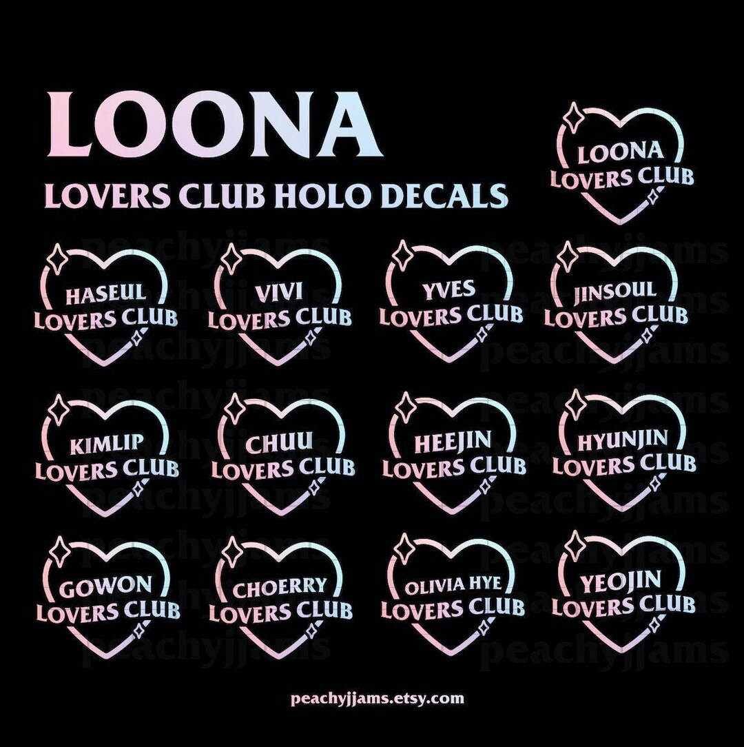 LOONA Lovers Club Holo Decal Lightstick Stickers - Etsy