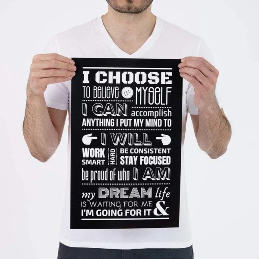 Daily Positive Affirmations Poster. Poster Trending - Etsy