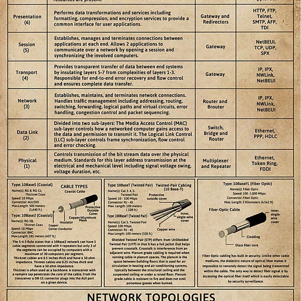 Computer Networking Cheat Sheet - Etsy Computer Networking Cheat Sheet - Etsy