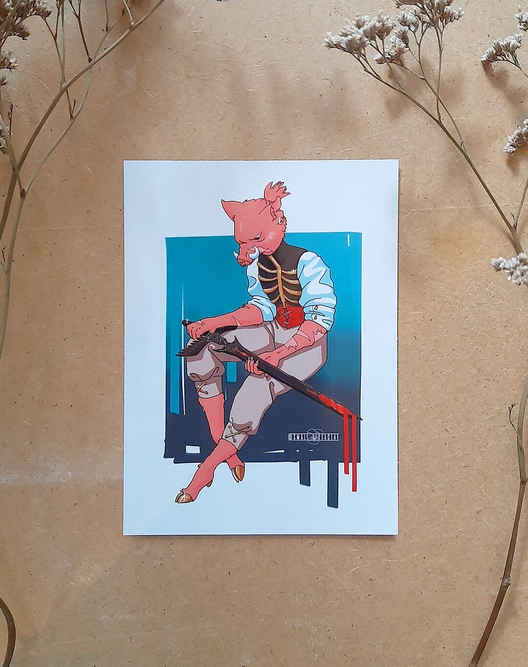 Technoblade Small Print - Etsy