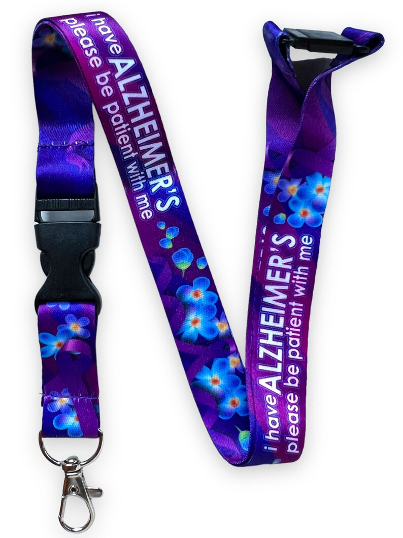 Forget Me Not Flower Alzheimer's / Dementia Lanyard I - Etsy UK