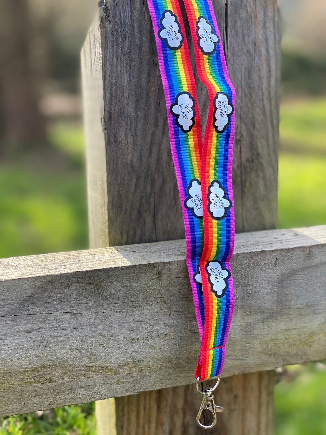 Children’s Rainbow Storm's Don’t Last Forever Lanyard - Etsy