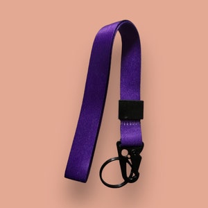 Colourful Wrist Lanyards With Strap , Keyring and Carabiner Style Clip ...