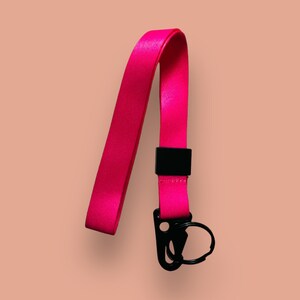 Colourful Wrist Lanyards With Strap , Keyring and Carabiner Style Clip ...