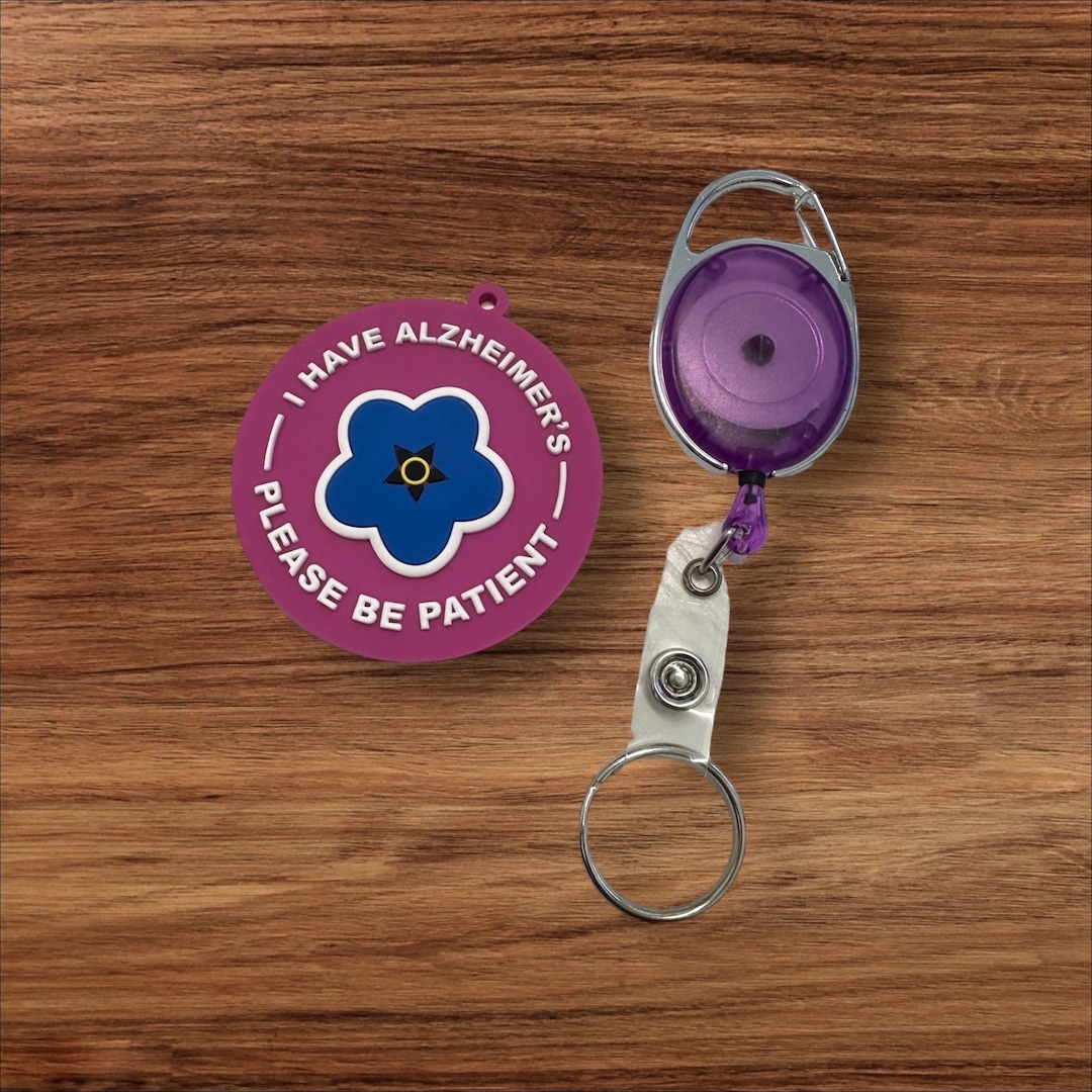 Alzheimers Visual Awareness Silicone 3D Disc Tag Please Be Patient ...