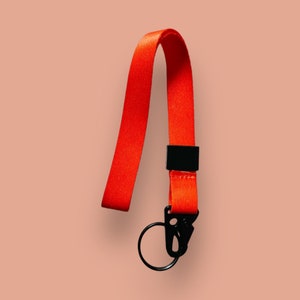 Colourful Wrist Lanyards With Strap , Keyring and Carabiner Style Clip ...