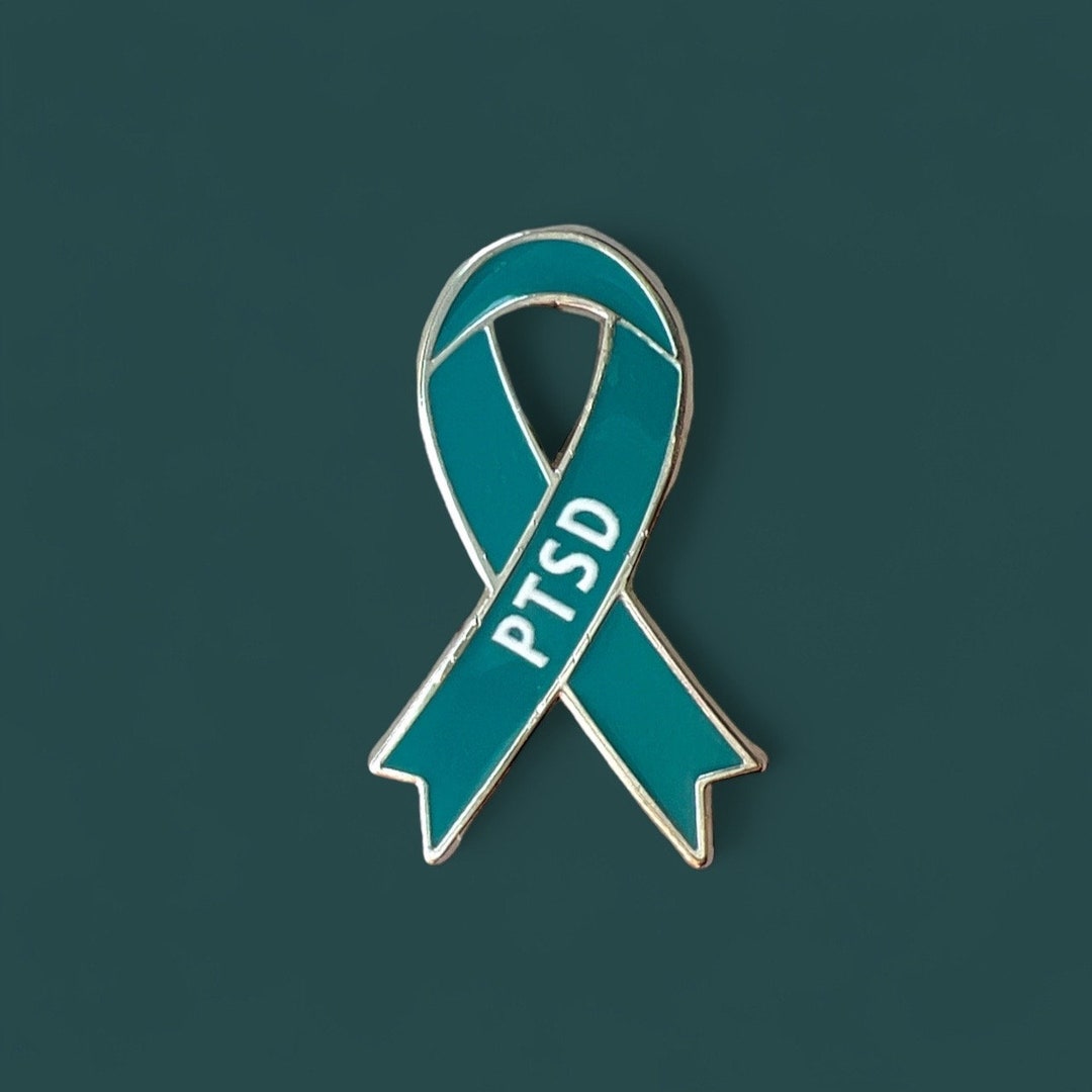 PTSD Awareness Ribbon Pin Badge - Etsy UK