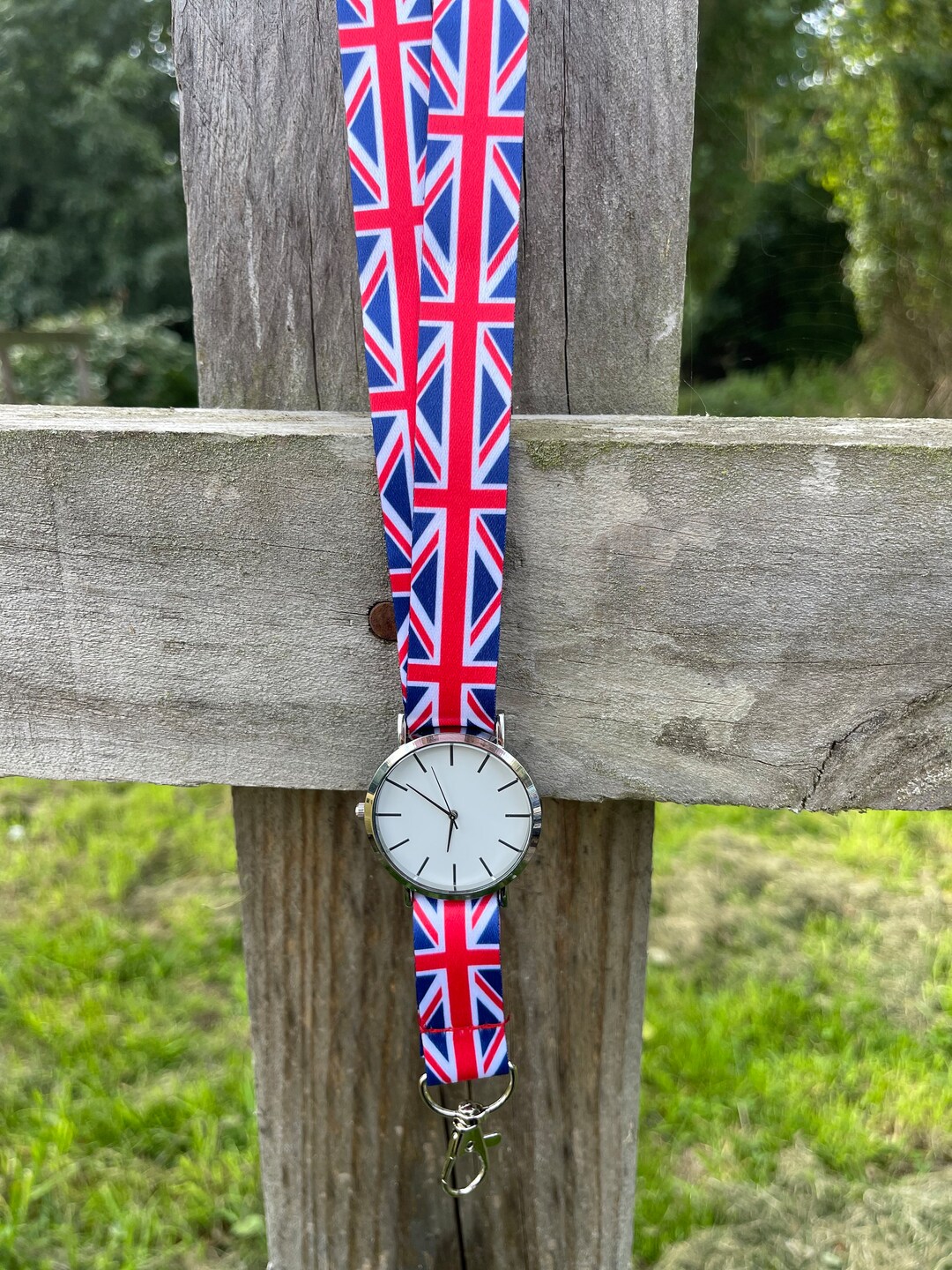 Union Jack Lanyard With Integrated Watch - Etsy