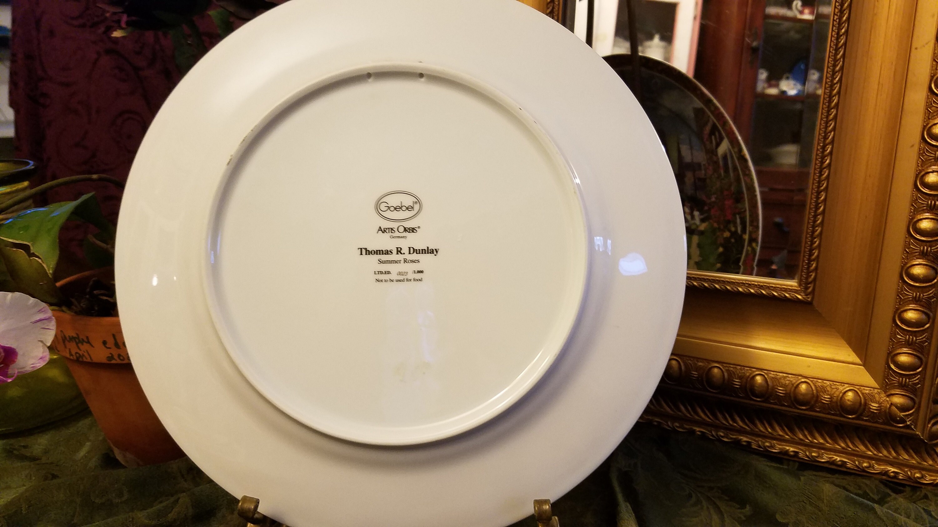 Goebel Collector's Plate summer Roses Limited Edition 23out of 1000 ...