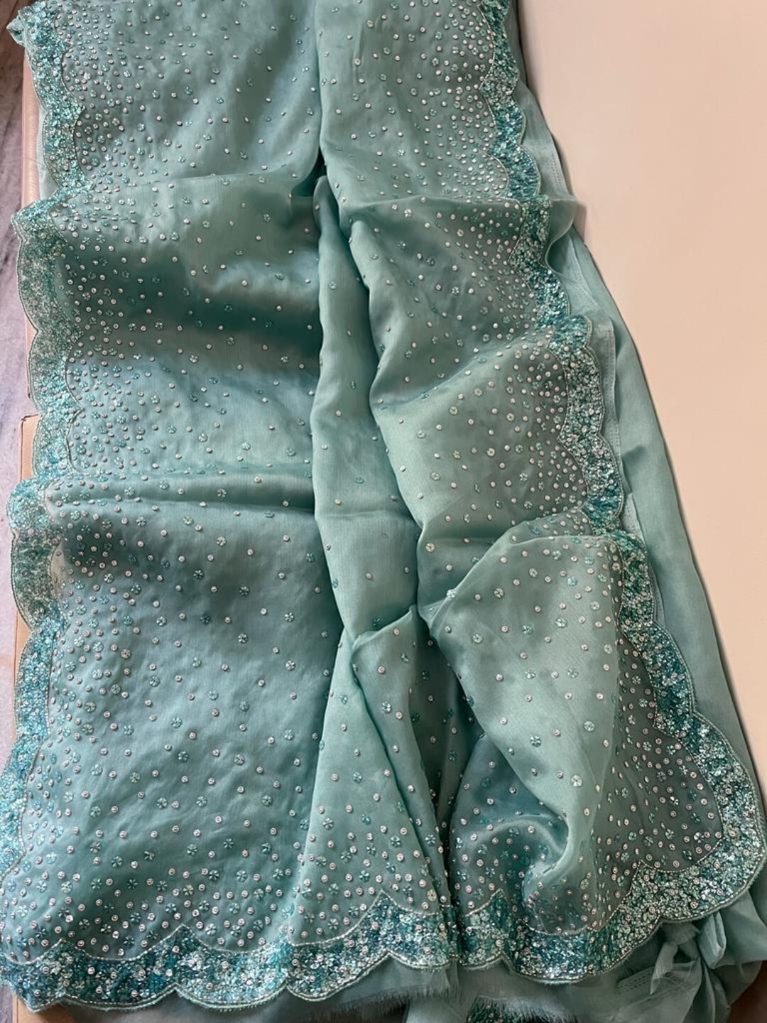 Irish Sequins Organza Saree/party Wear Sarees/beautiful Sari - Etsy