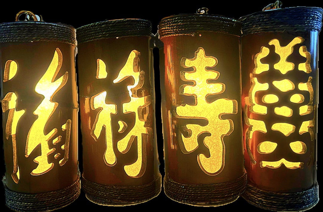 Orchids of Hawaii Good Luck Bamboo Lamp - Etsy