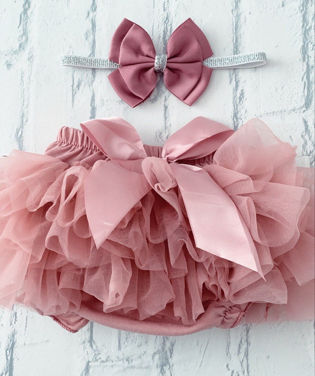 Luxury Girls Baby Dusky Pink Frilly Tutu Knickers Cake Smash Photoshoot ...