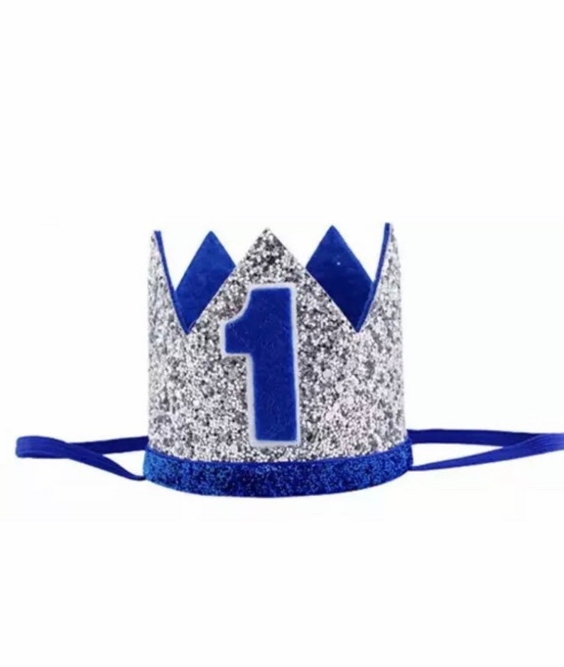First Birthday Crown 1st Cake Glitter Bow Crown Boy First | Etsy