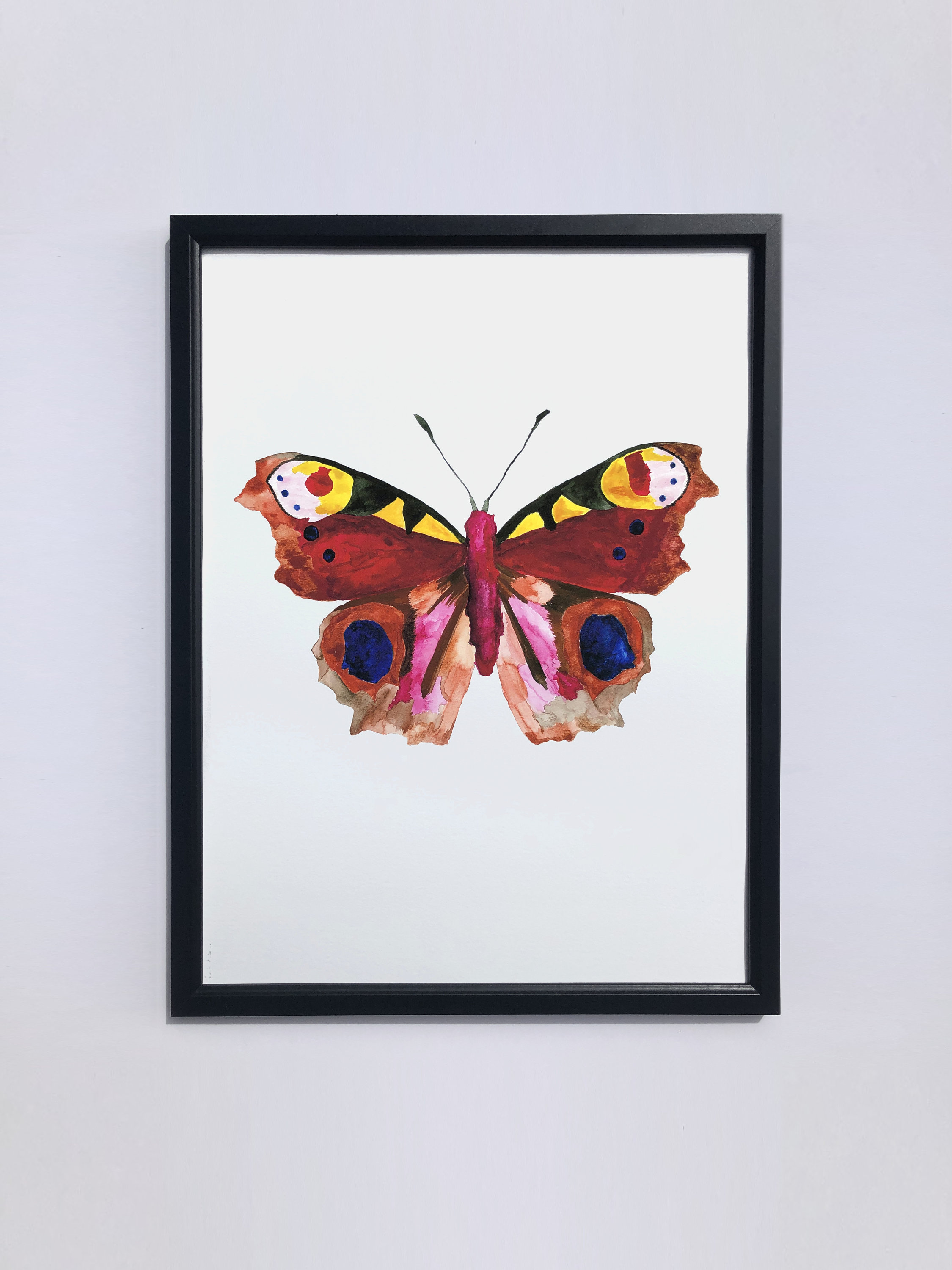 Big Red Butterfly Giclee Art Print. Animal Wall Art. Butterfly | Etsy