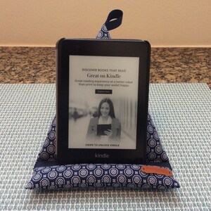 MEDIUM Navy Blue W/white Circular Design Kindle/e Reader/tablet ...