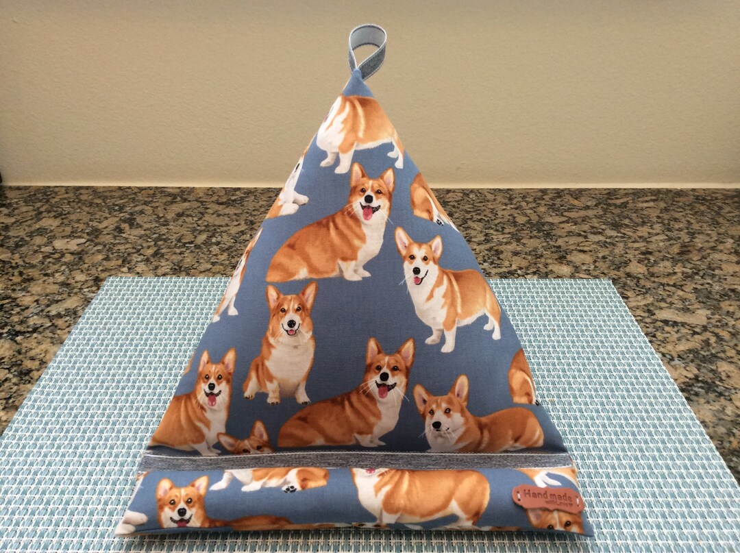 LARGE Corgi dogs design iPad or mobile phone stand Bead bag cushion ...