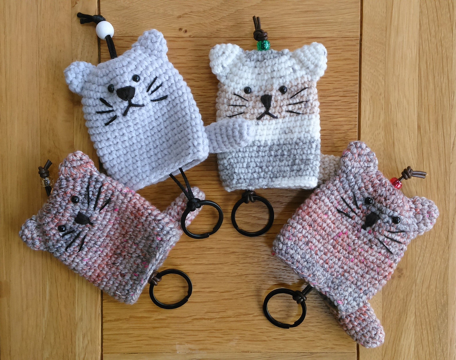 Key Case, Crochet Key Case, Cat Key Cover, Cat Key Pouch, Cat Key ...