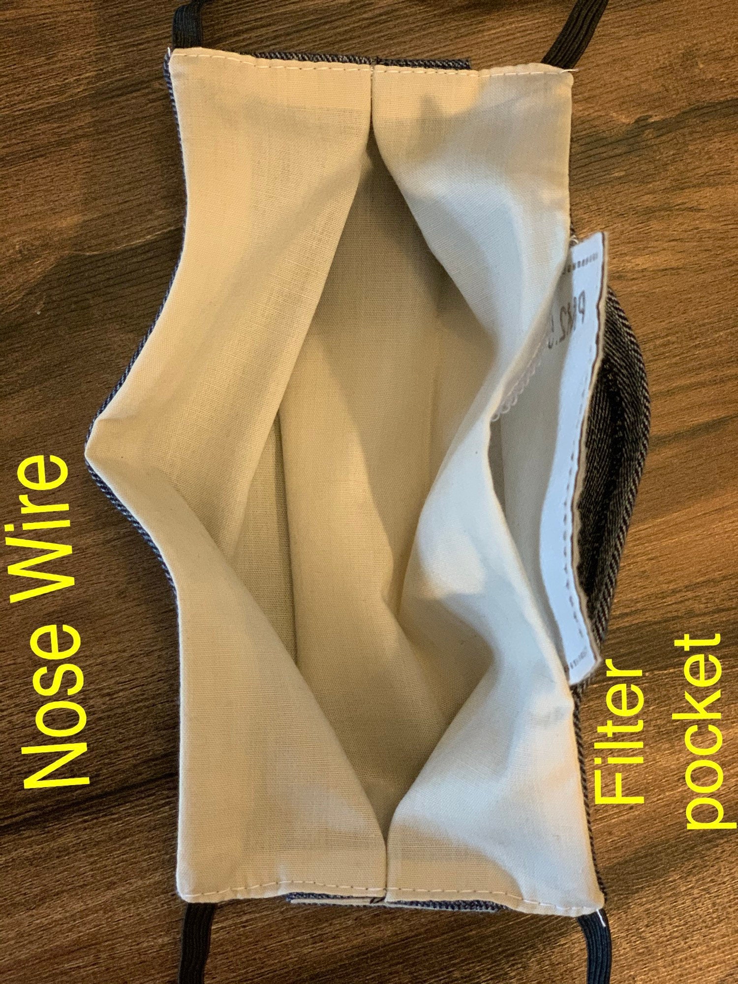 Quality face Mask with Nose wire and filter pocket face mask | Etsy