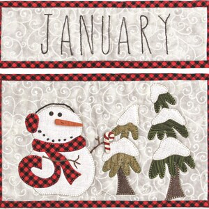 MM13-1 - January Monthly Calendar Series Pattern and Button Pack ...