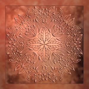 Peaches and Cream Mandela Fabric Panel MAK-006, Panel Size is 26” X 26 ...