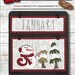 MM13-1 - January Monthly Calendar Series Pattern and Button Pack ...
