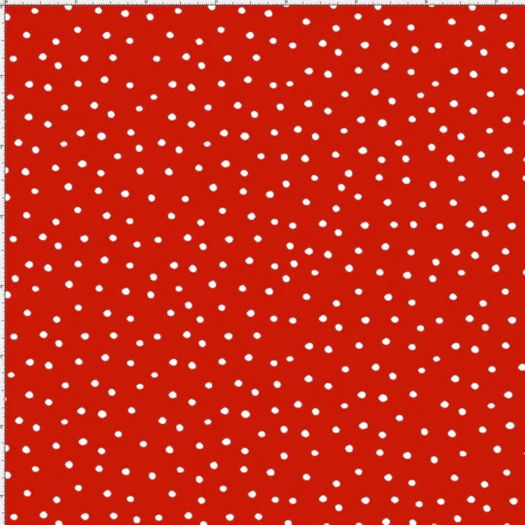 Loralie Designs Fabric, Quilting Cotton, Dinky Dots Red / White Fabric ...