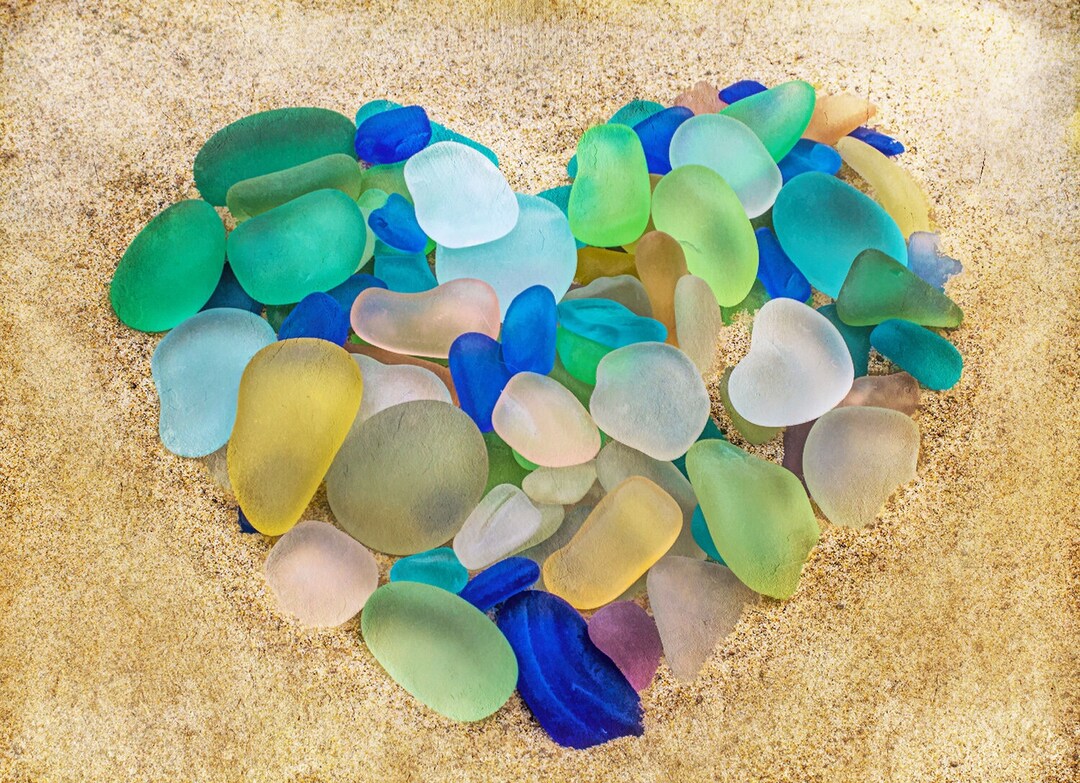 Love Me Some Sea Glass Fabric Panel - OCE-031, Panel Size is 24” X 14.5 ...