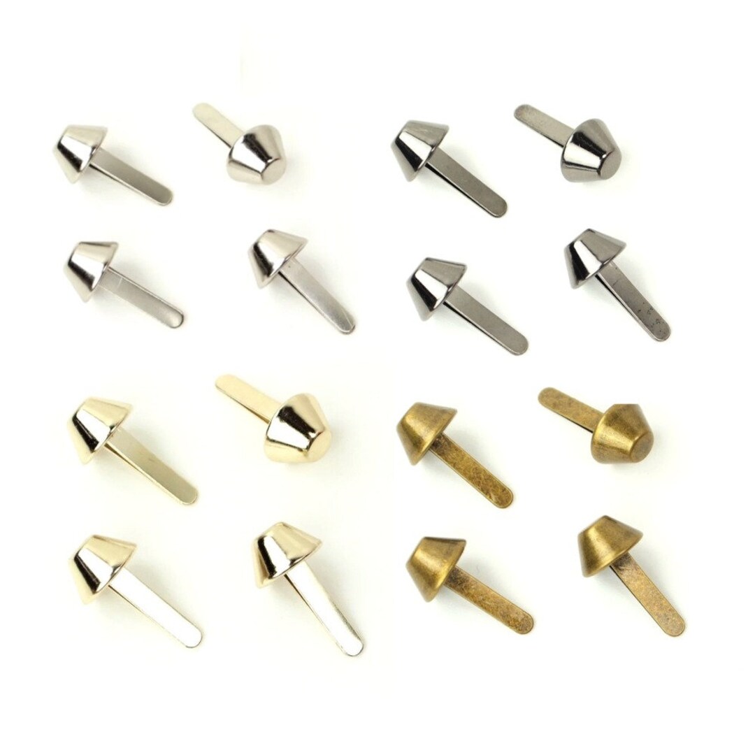 Bucket Bag Feet, Set of 4, Size 1/2", Antique Brass, Gold, Gunmetal ...