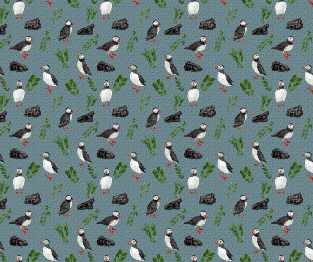 FOFY-006 - Puffin Blue - Focus on Fabric by the Yard- Focus on Fabric ...