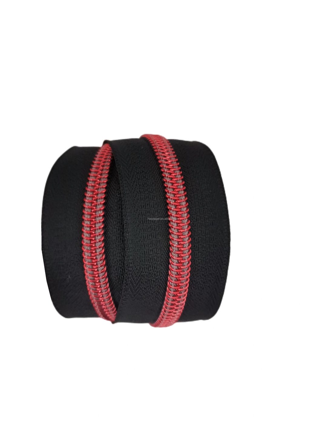 Z-119R Black Tape/metalic Red Teeth Size 5 3 Yards / 2.75 Meters 180 ...