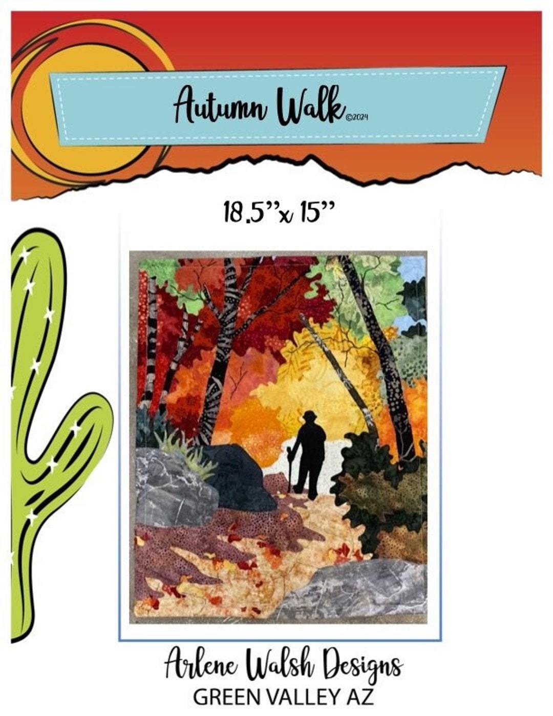 Autumn Walks Quilt Pattern - an Arlene Walsh Design, Southwest Pattern ...