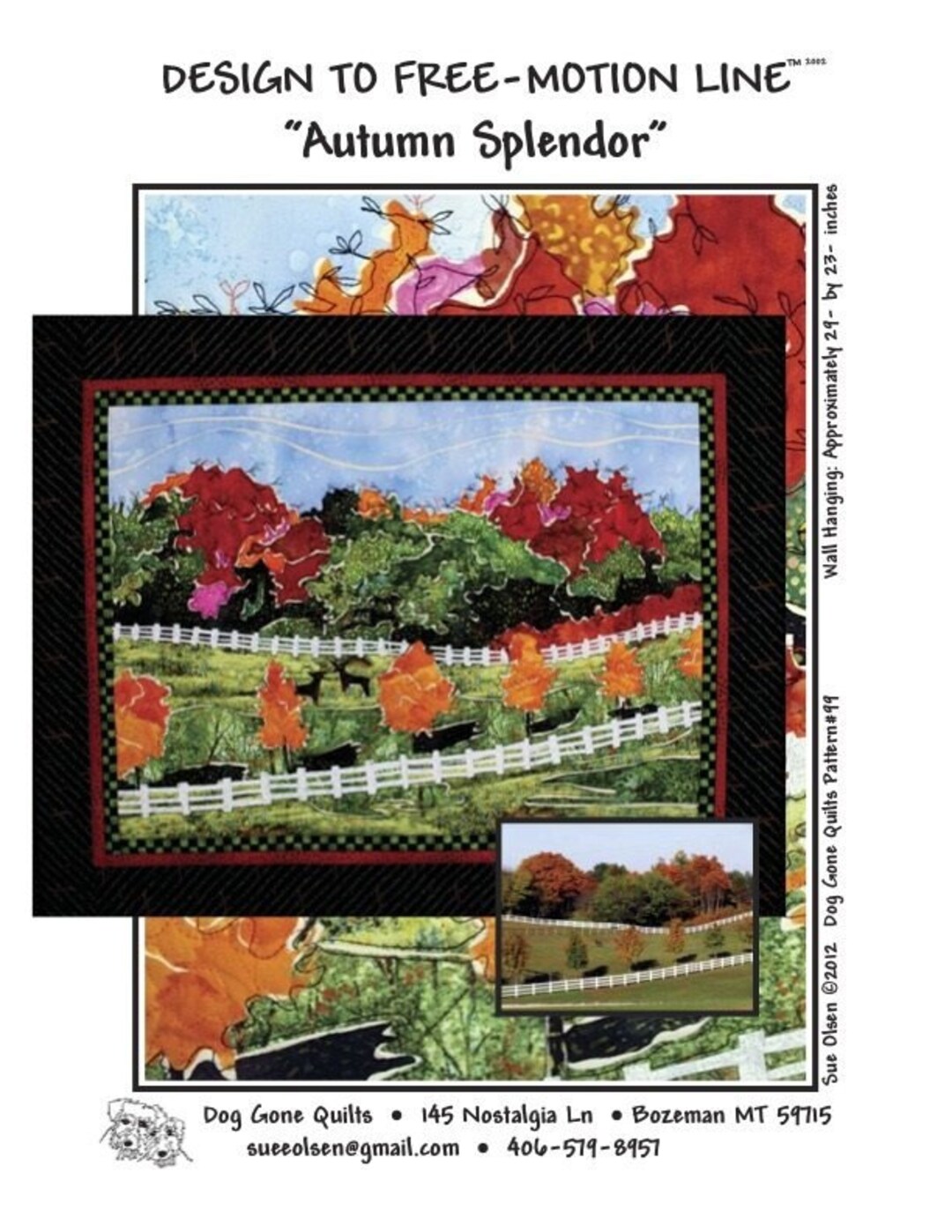 Autumn Splendor Quilt Pattern, Approximately Size 29” X 23”, Design to ...