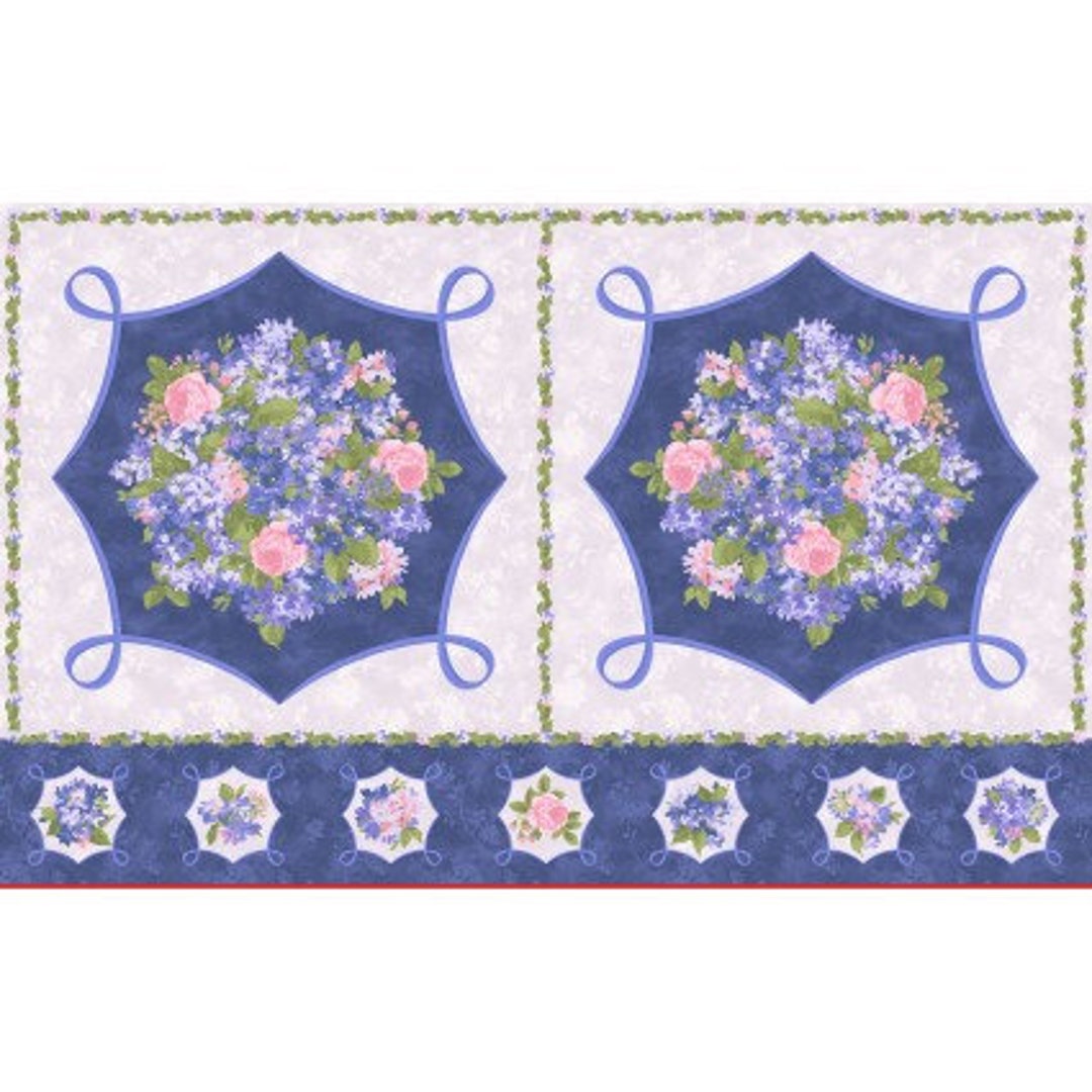Cottage Bouquet Panel (27") Fabric Panel From Maywood Studio - Premium ...