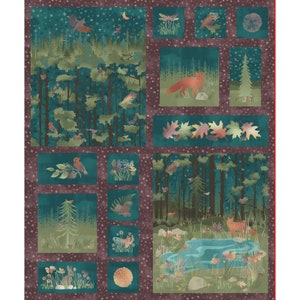 Forest Chatter Panel 36 From Maywood Studio Premium 100% Cotton Fabric ...