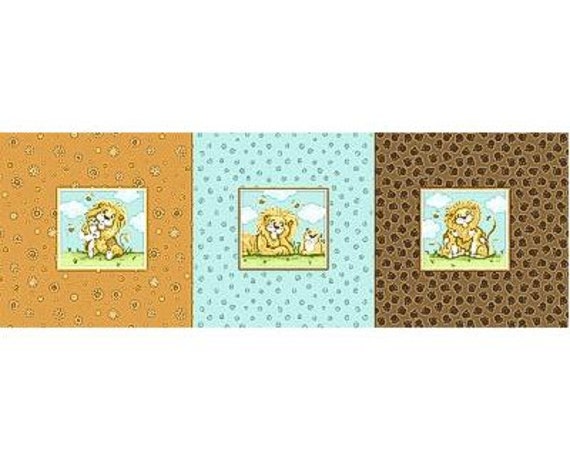 Susybee's Lyon the Lion Pillow Fabric Panel | Etsy