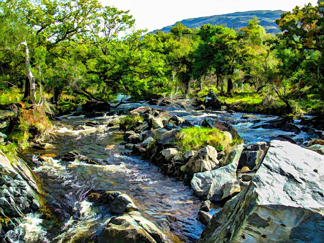 Irish Stream Fabric Panel- SAP-003, Panel Size is 24” X 18”, Quality ...