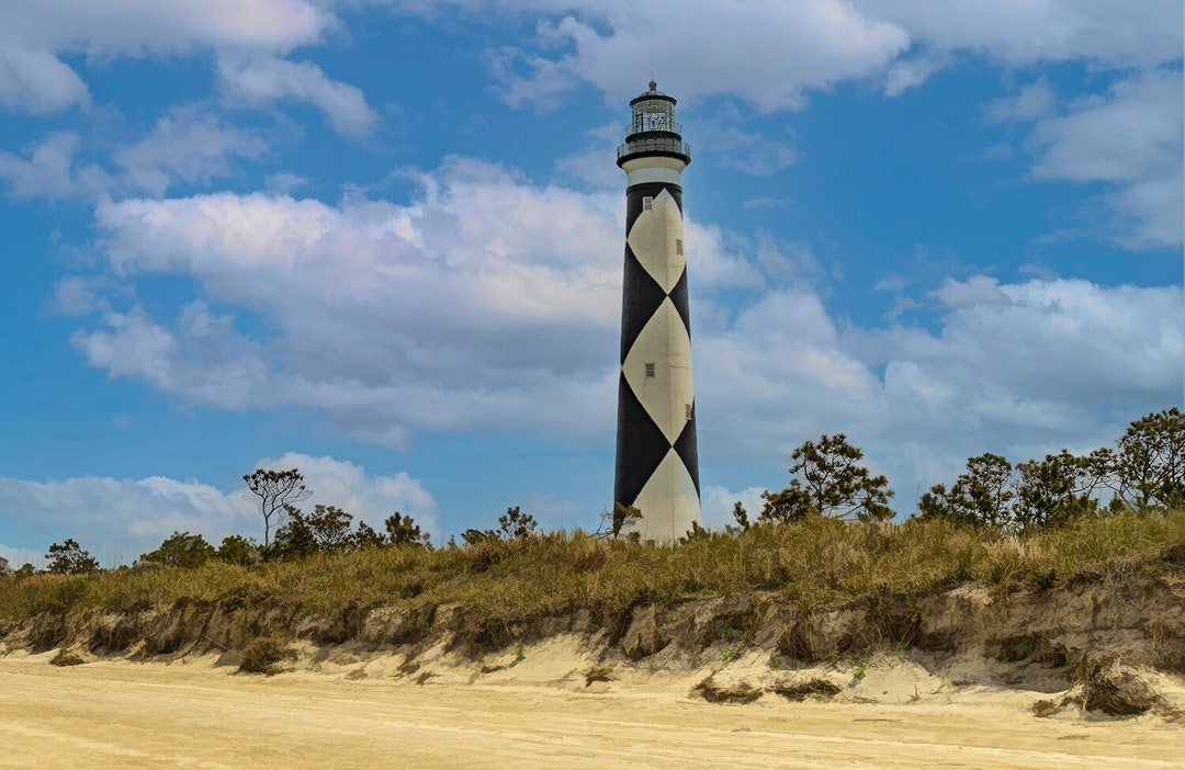 Cape Lookout North Carolina Lighthouse Fabric Panel, OCE-048, Panel ...