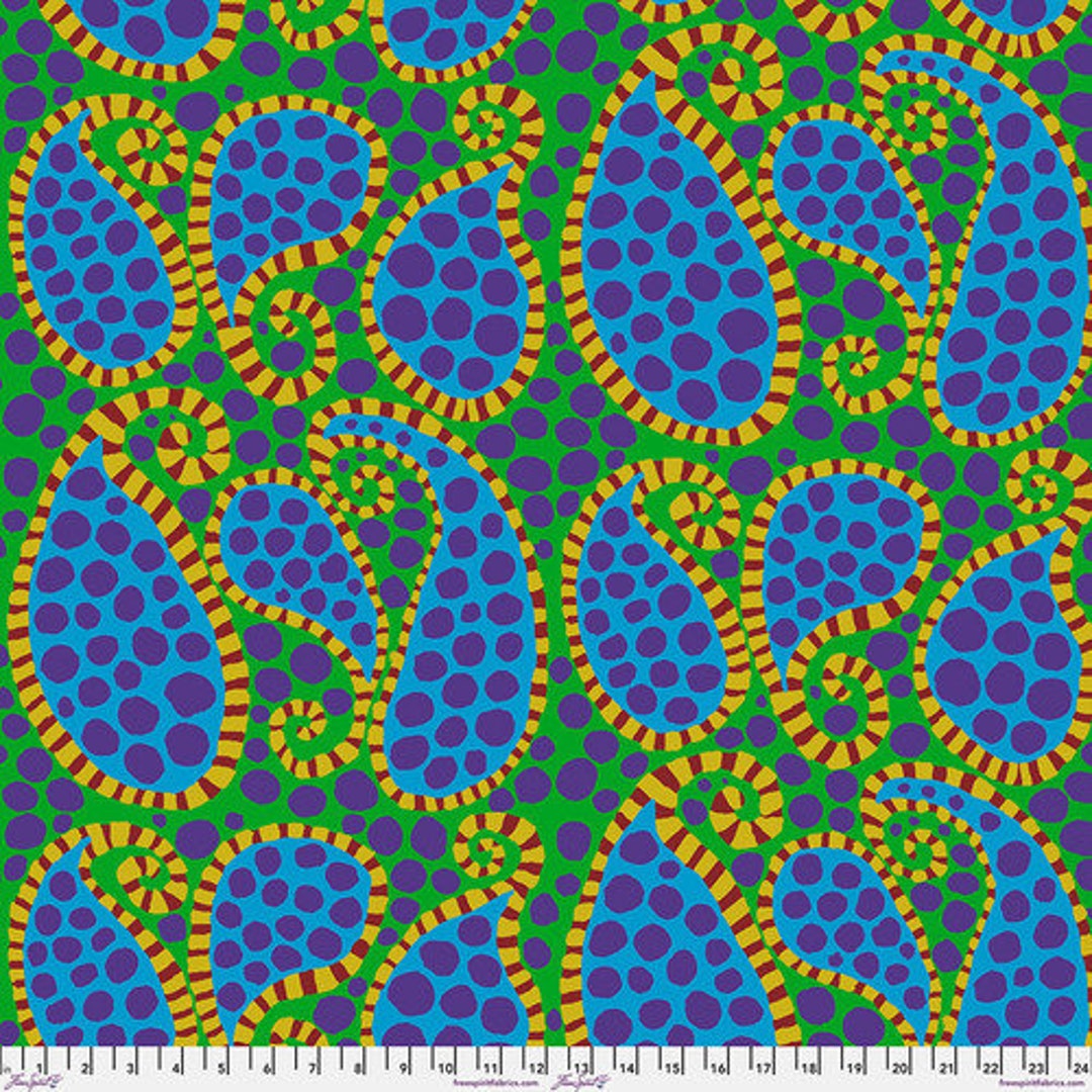 Kaffe Fassett Fabric, Quilting Cotton, Paisley Dot - Green || August ...