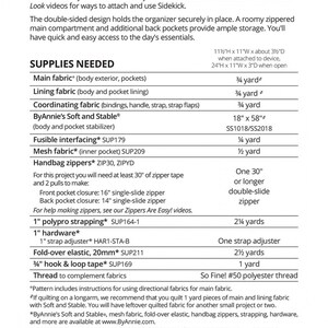 Byannie Patterns, Sidekick Pattern, Saddlebag Pattern, Walker Bag ...