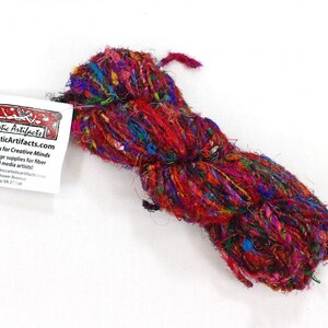 Carded Recycled Silk Sari Yarn 50yd 100g # CSY-01 - Etsy