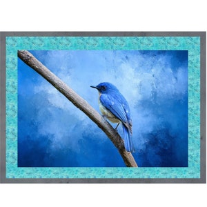 Mountain Bluebird Fabric Panel, Quilt Panel, Quality Quilting Cotton ...