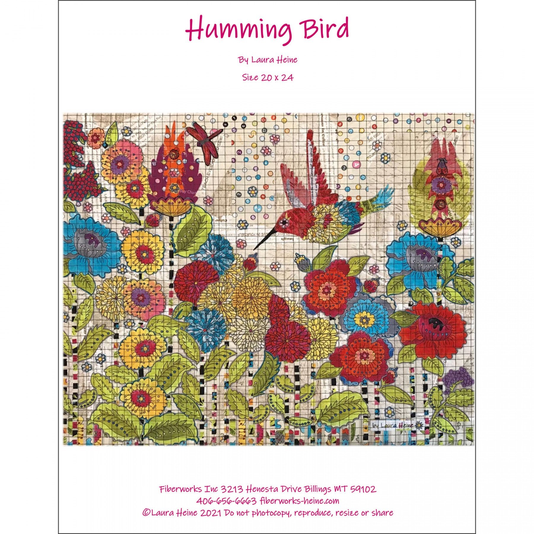 Humming Bird Collage - Pattern - Etsy