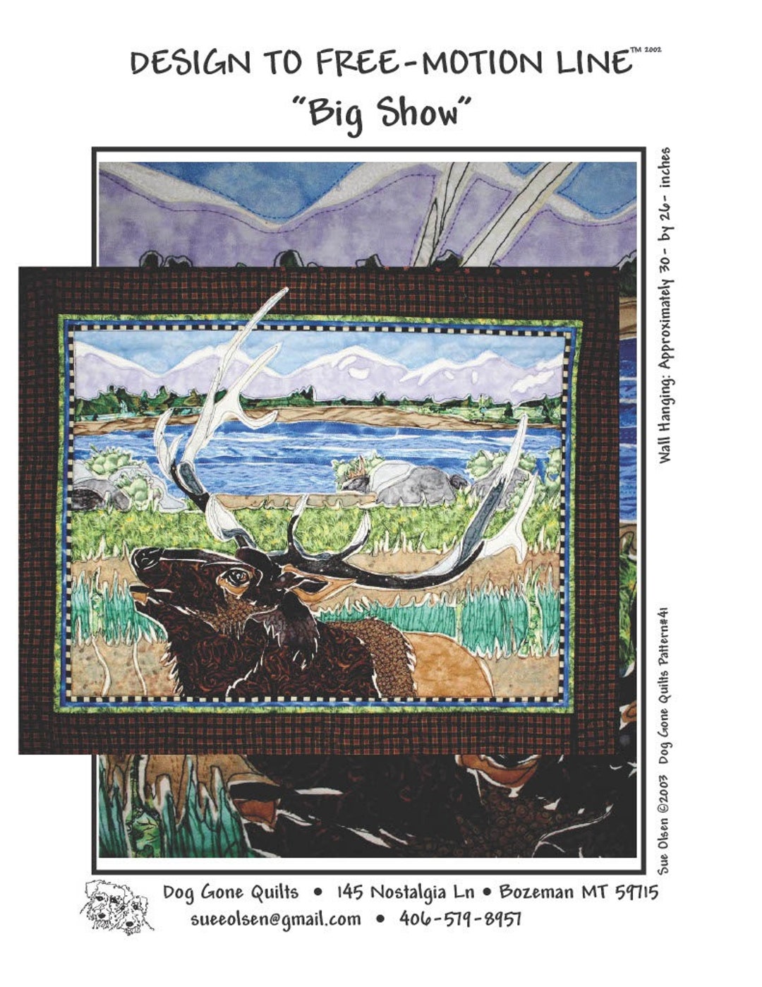 Big Show Quilt Pattern, Approximately Size 30” X 25”, Design to Free ...