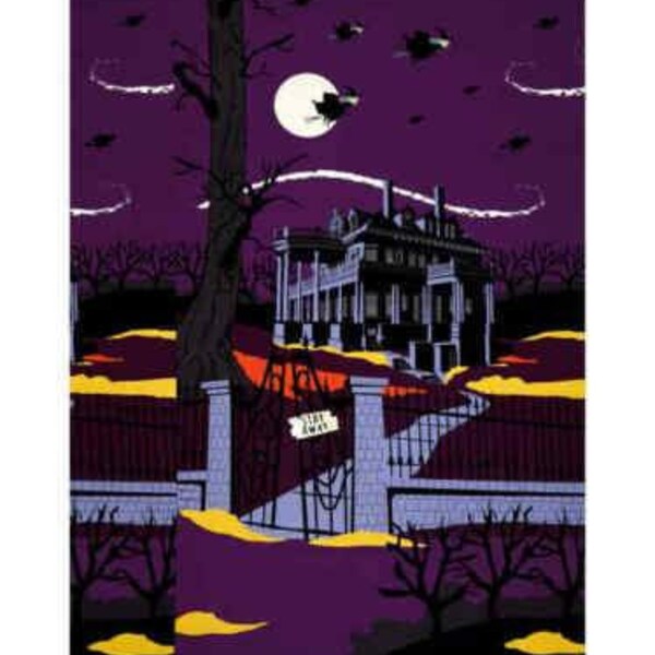 Haunted House Quilt Panel - Etsy