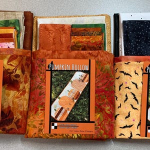 Pumpkin Hollow Table Runner Complete Quilt Kit - Colorway 3 Halloween ...